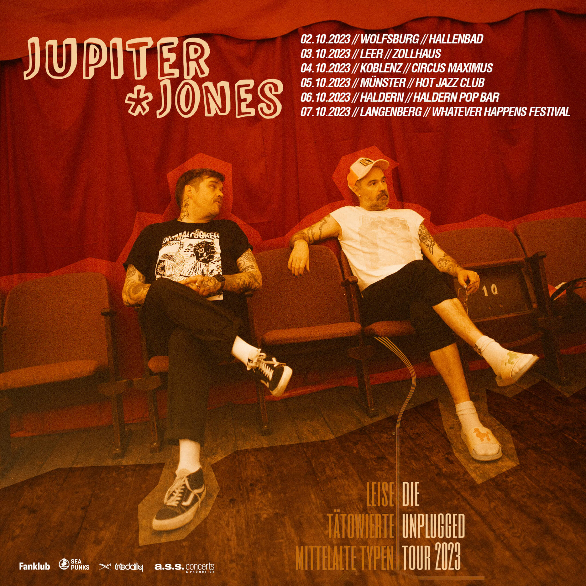 Jupiter Jones - Unplugged Tour im Oktober 2023 - POP-HIMMEL.de
